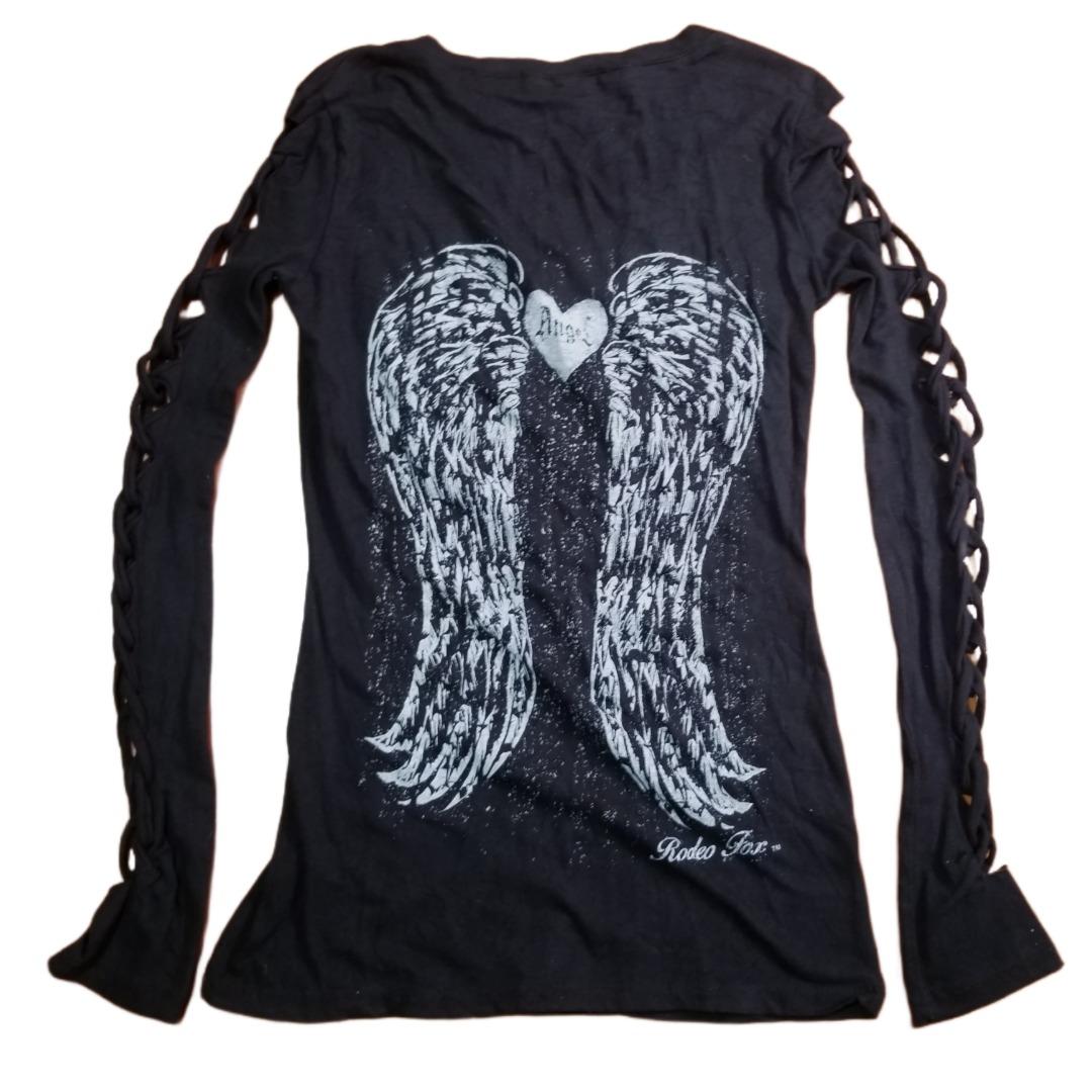 Reserved Tattered Top, Women's Fashion, Tops, Longsleeves on Carousell