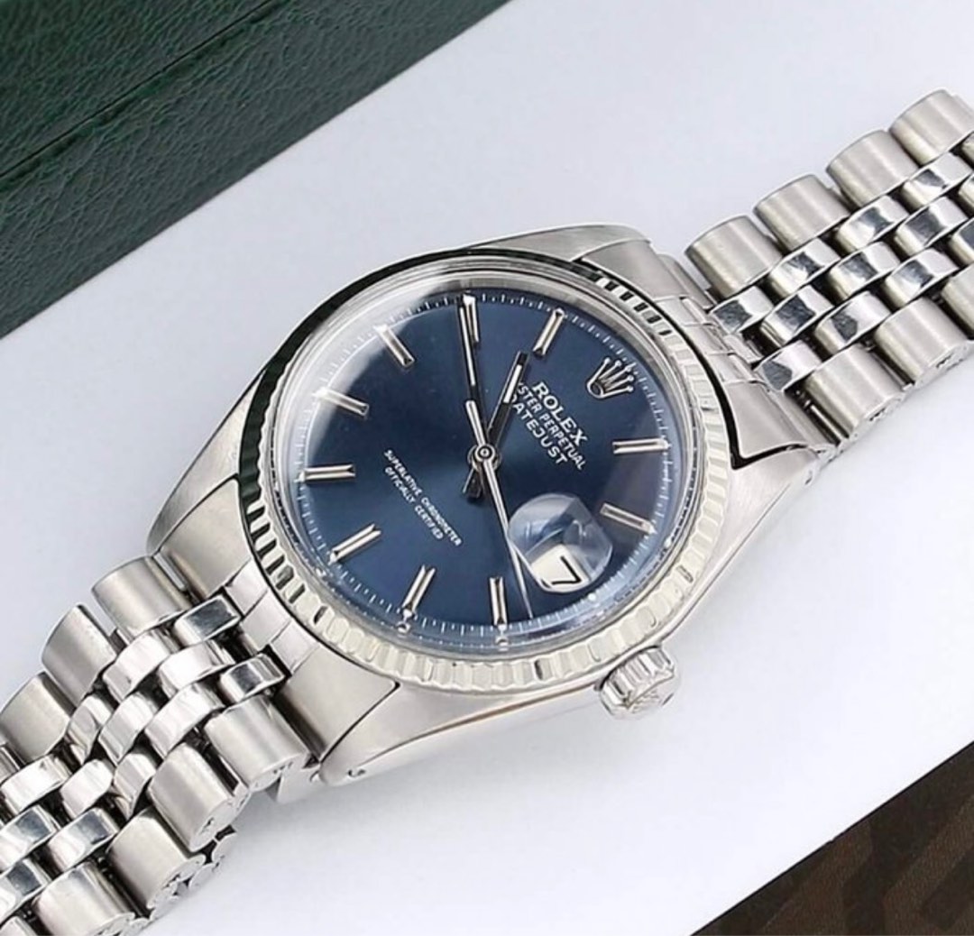 Rolex Datejust - Dark Blue Soleil dial - 1601 - 1970s, Luxury, Watches ...