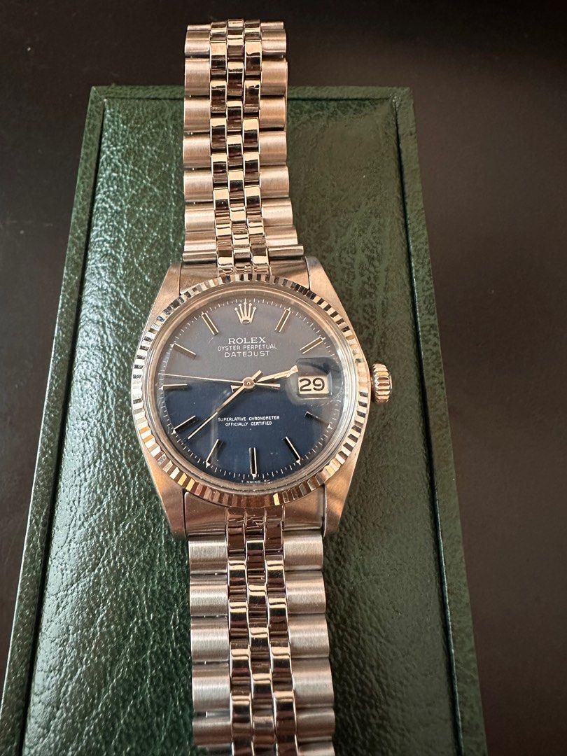 Rolex Datejust - Dark Blue Soleil dial - 1601 - 1970s, Luxury, Watches ...