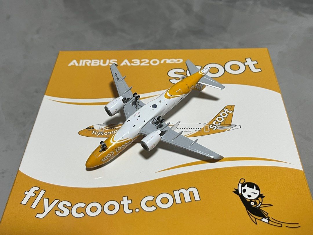 Scoot Airbus A320neo 1:400 Model, Hobbies & Toys, Toys & Games on Carousell
