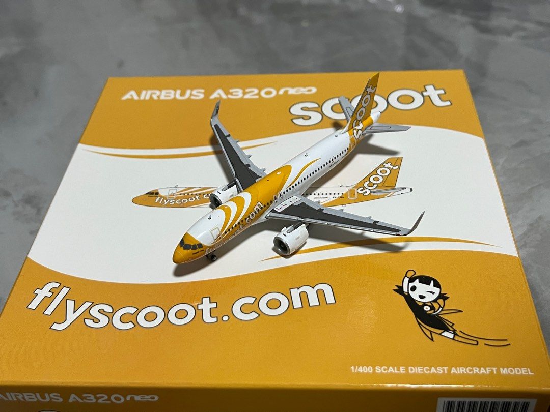 Scoot Airbus A320neo 1:400 Model, Hobbies & Toys, Toys & Games on Carousell