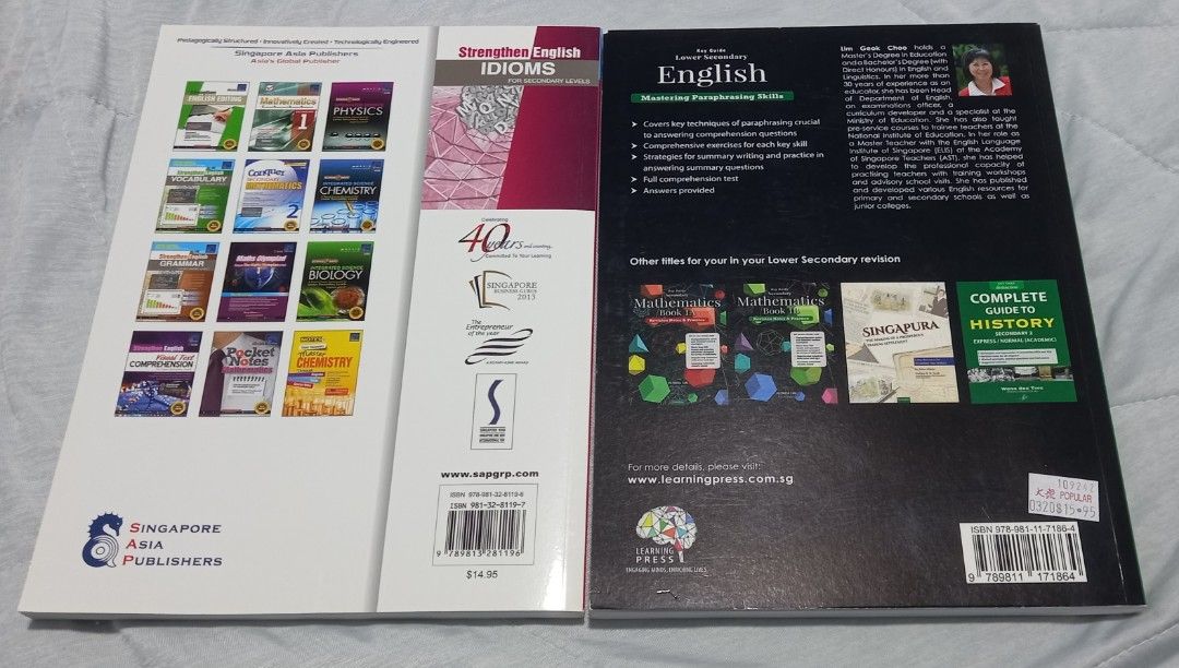 *Secondary*English Paraphrasing Skills and Idioms Assessment Books ...