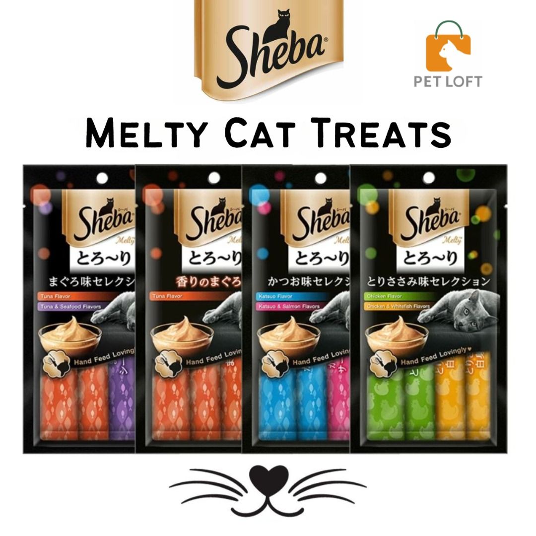Sheba Melty Cat Treats Cat Puree Cat Snacks Cat Food Tuna and Chicken ...
