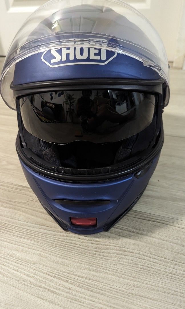 Shoei Neotec II Matt Blue (S), Motorcycles, Motorcycle Accessories on ...