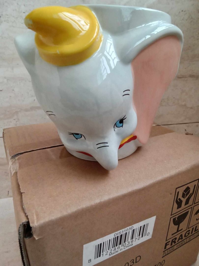 Silver Buffalo Disney Dumbo Face Ceramic 3D Sculpted Mug, 23 Oz ...