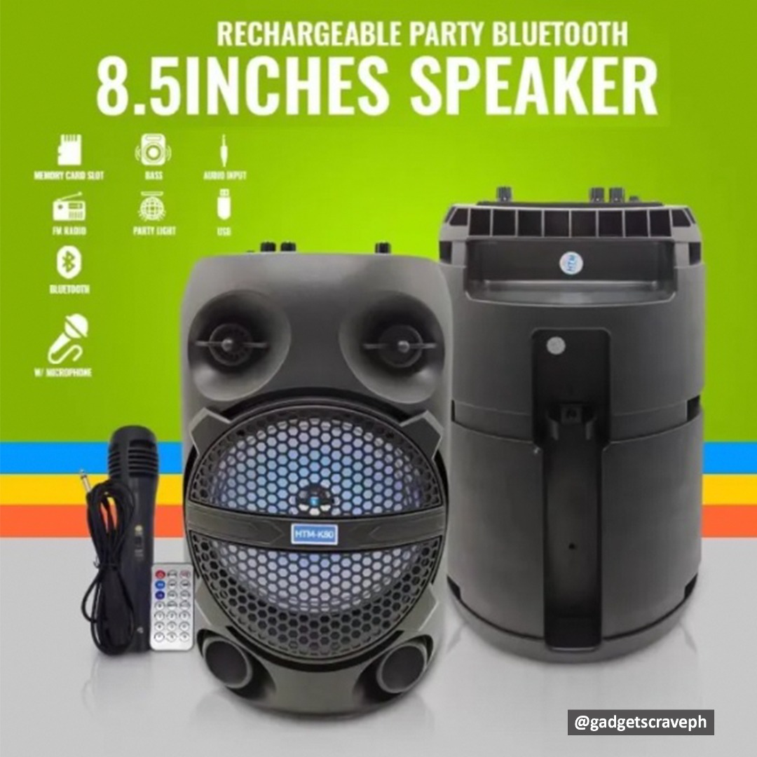 SK-80 Wireless Bluetooth Karaoke Bass Stereo Speaker with Mic 8.5 ...