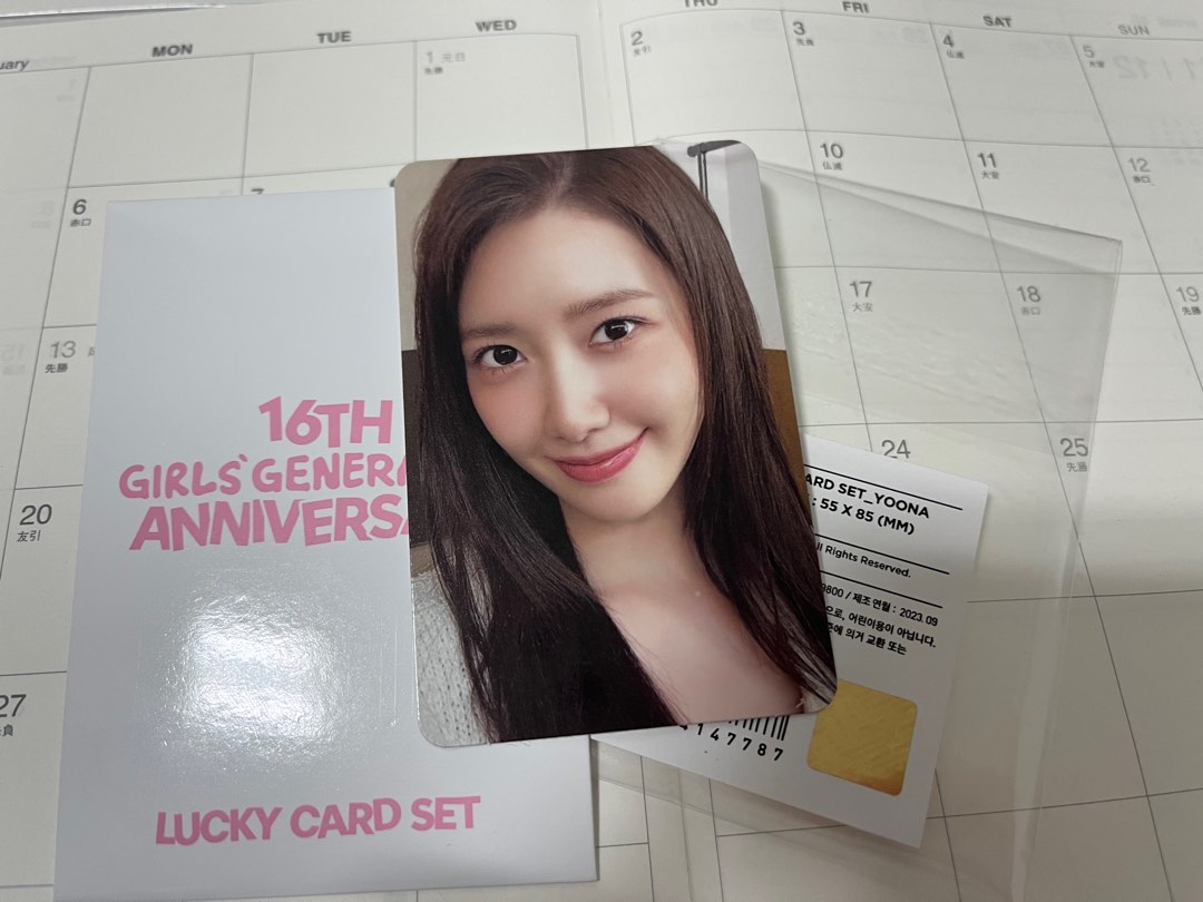 SNSD Girls Generation 16th Anniversary YOONA Lucky Card Set, Hobbies & Toys, Memorabilia ...