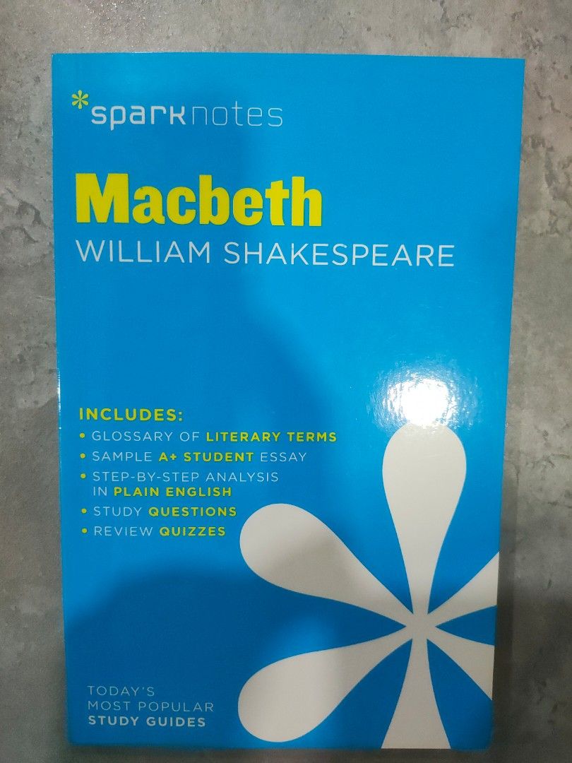 Sparknotes- Macbeth William Shakespeare Guide book, Hobbies & Toys ...