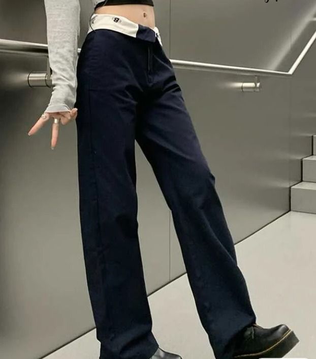Steal My Style BlackPink Jennie Low Waist Straight Leg Pants, Women's ...