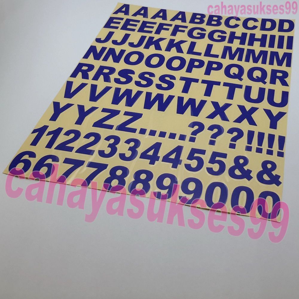 Sticker Alphabet Abjad Huruf ARIAL Font Size 3,7cm x 3cm Sticker Label ...