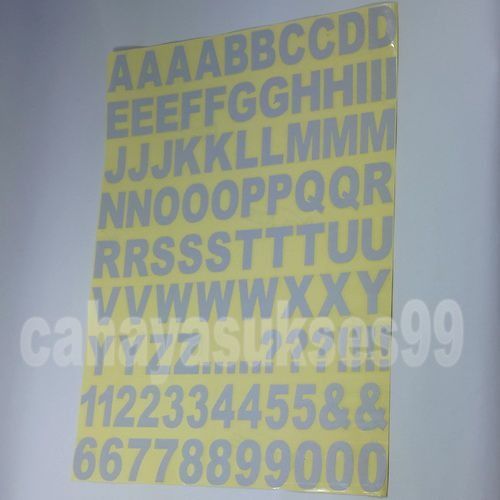 Sticker Alphabet Abjad Huruf ARIAL Font Size 3,7cm x 3cm Sticker Label ...