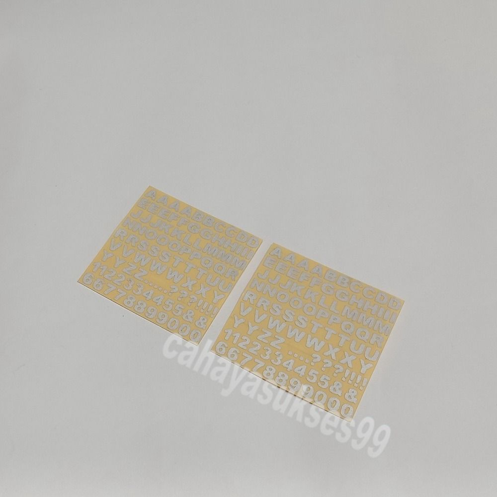 Sticker Alphabet Huruf Angka Nomor Font ARIAL Kecil 0,6cm Stiker Label ...
