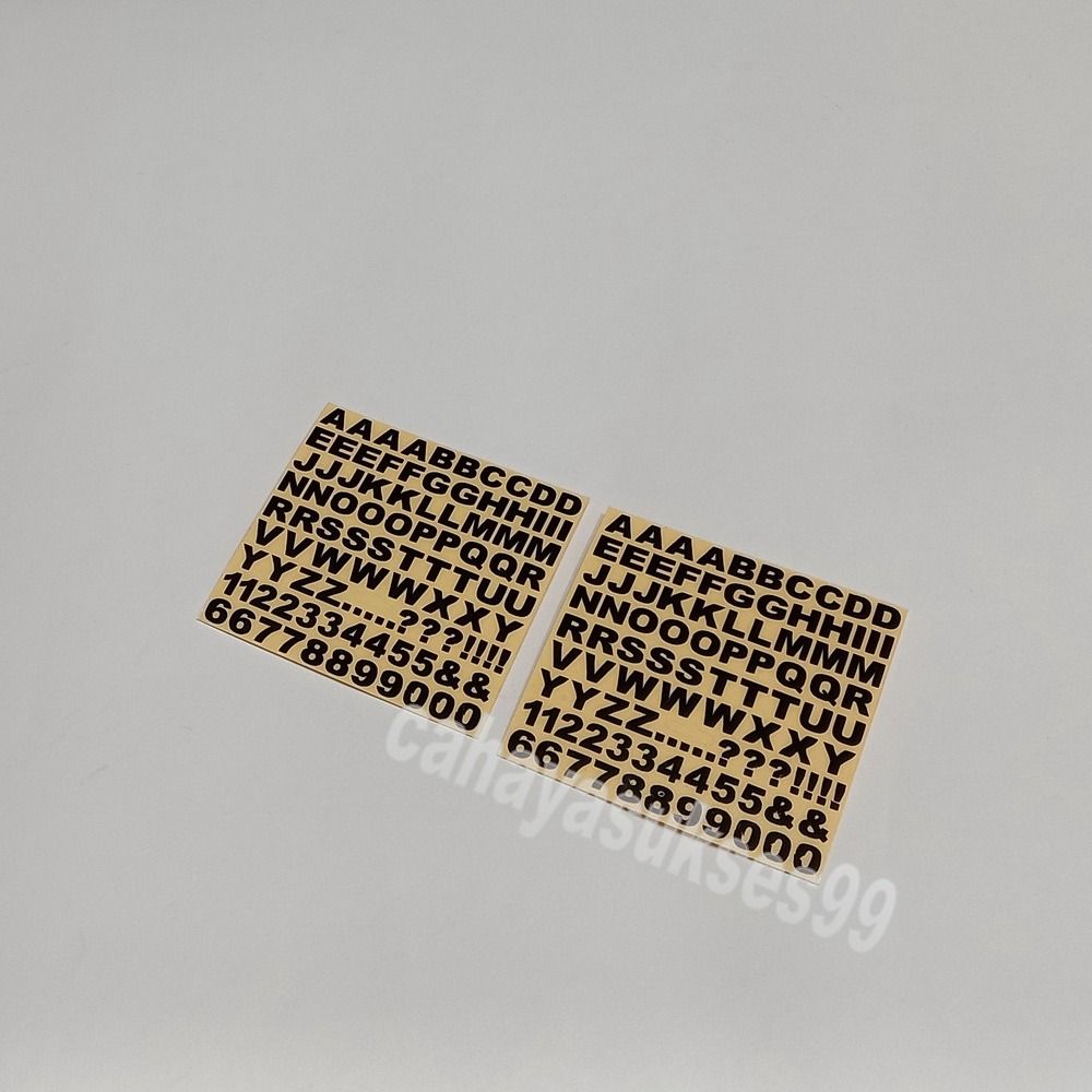 Sticker Alphabet Huruf Angka Nomor Font ARIAL Kecil 0,6cm Stiker Label ...