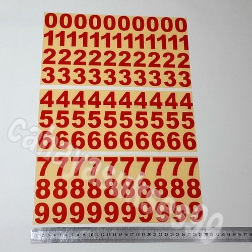 Sticker Angka Nomor ARIAL Font Size 3,5cm x 2,5cm Sticker Label Mesin ...
