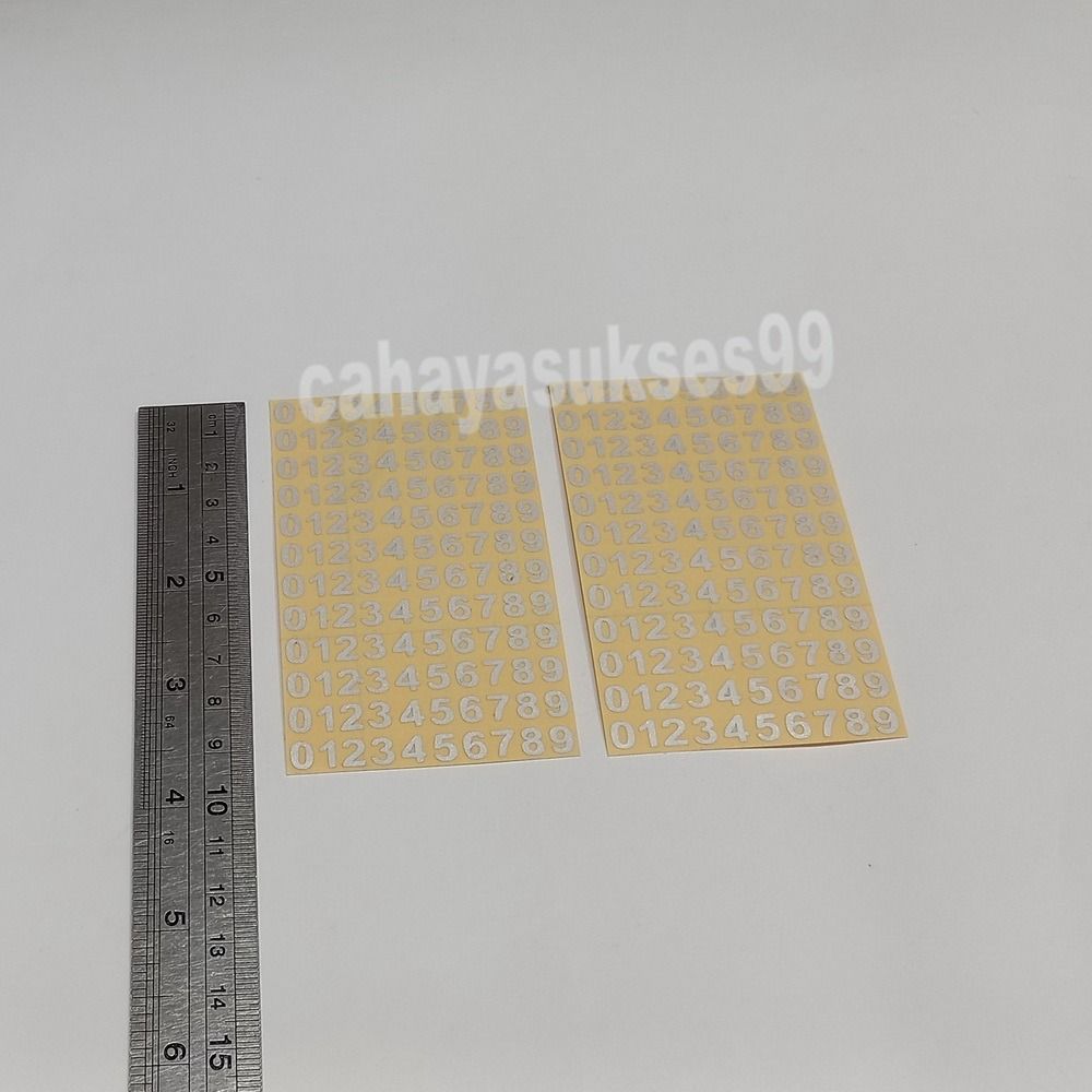 Sticker Angka Nomor Font ARIAL Kecil 0,5cm x 0,6cm Stiker Label Mesin ...