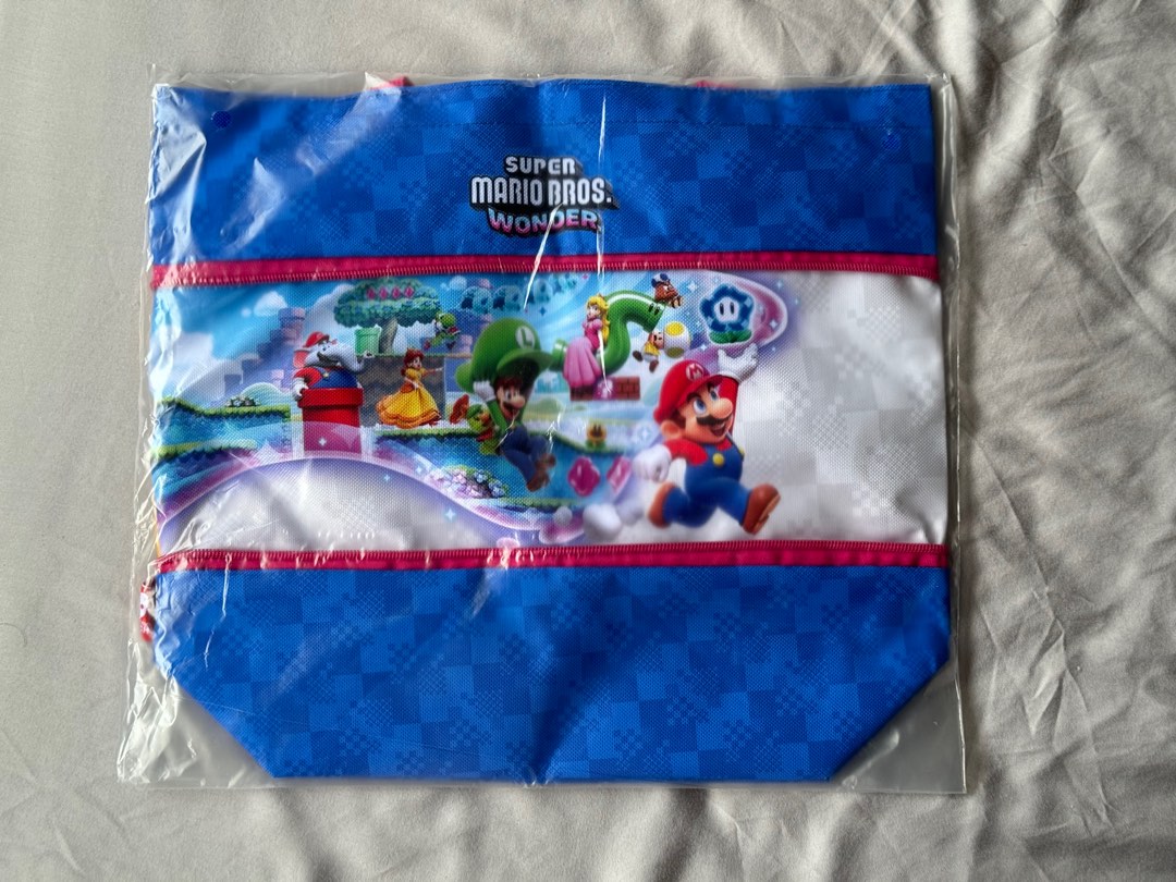 Super Mario Bros Wonder preorder bonus expandable shopping bag, Video ...
