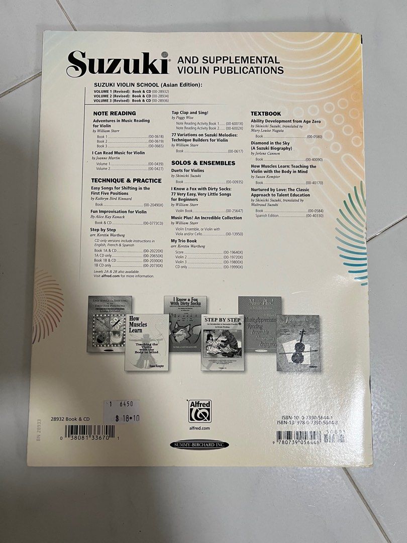 Suzuki Violin Vol 1, Hobbies & Toys, Music & Media, Music Scores on ...