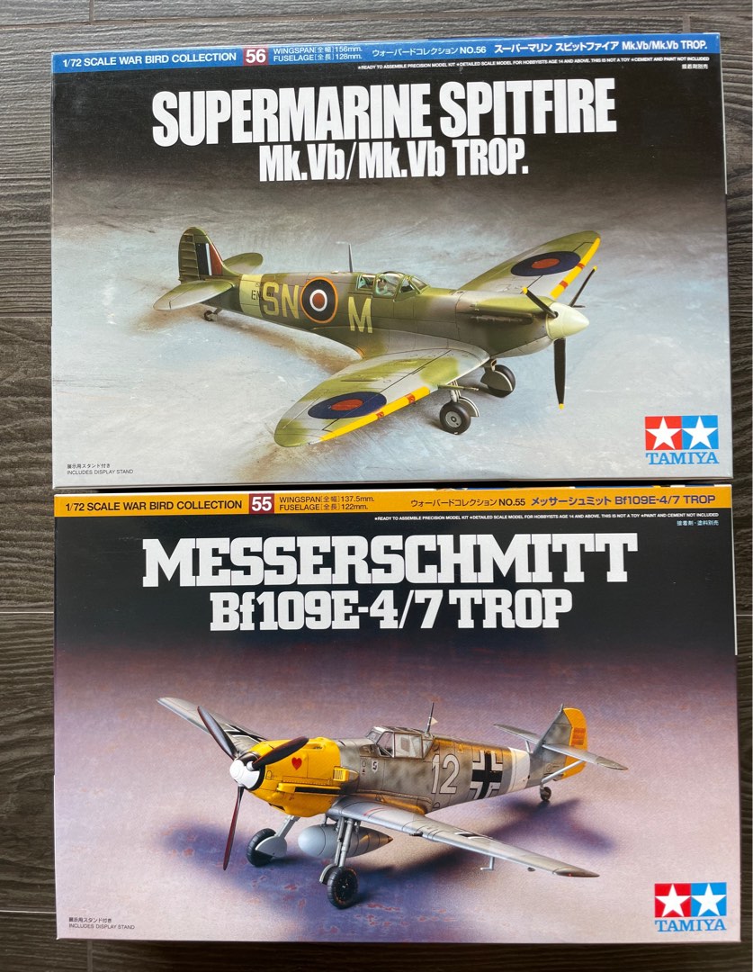 Tamiya 1/72 War Bird collections (56) - Supermarine Spitfire MK.Vb/ Mk.Vb Trop (55 ...