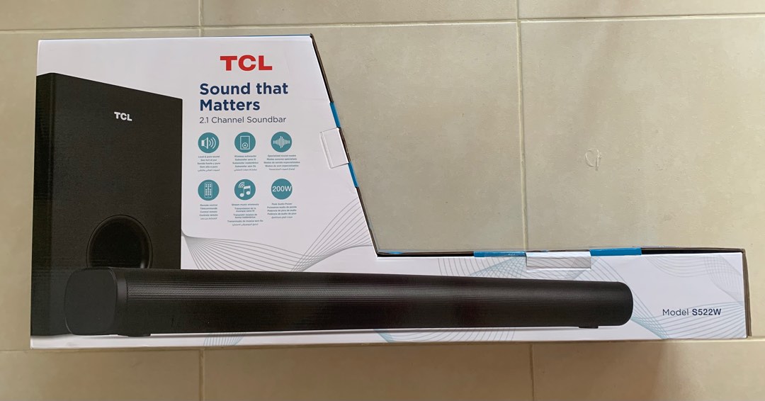 TCL 2.1 Channel Soundbar with HDMI ARC-S522W, TV & Home Appliances, TV ...