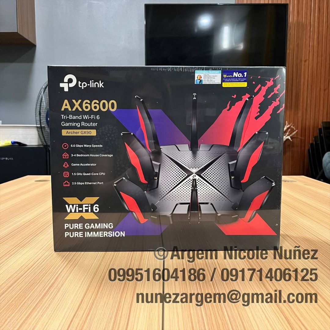 TP-LINK Archer GX90 AX6600 Tri-Band Wi-Fi 6 Gaming Router, Computers ...
