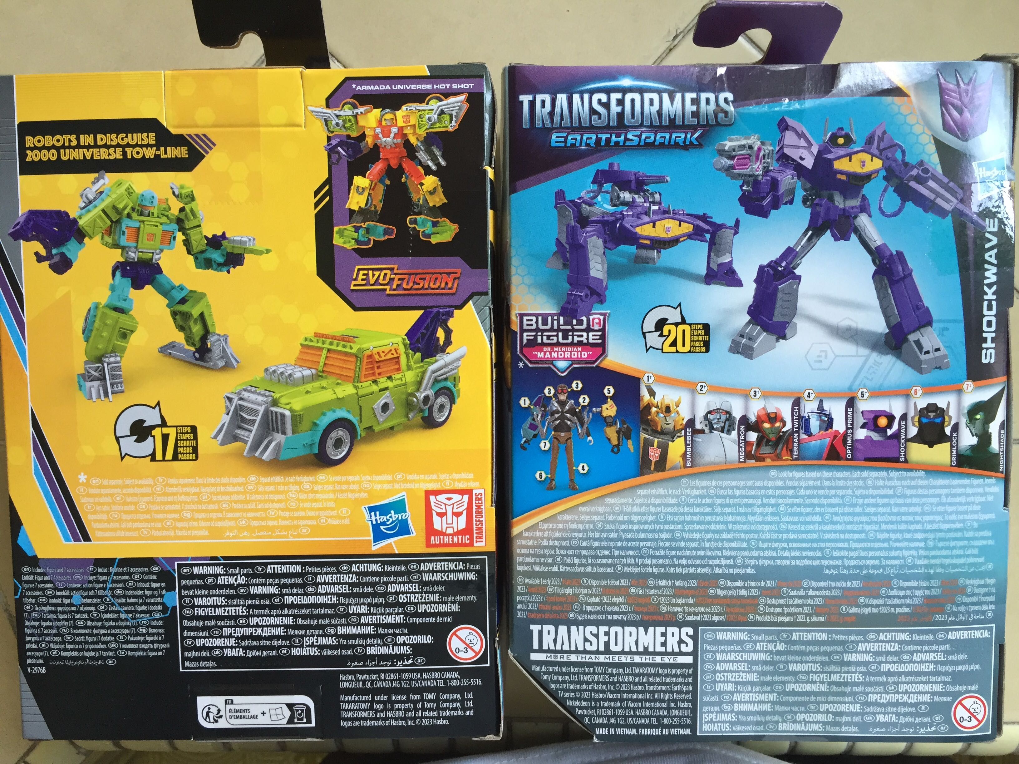 Transformers Autobot Tow Line & Shockwave Decepticon Robot Figure ...