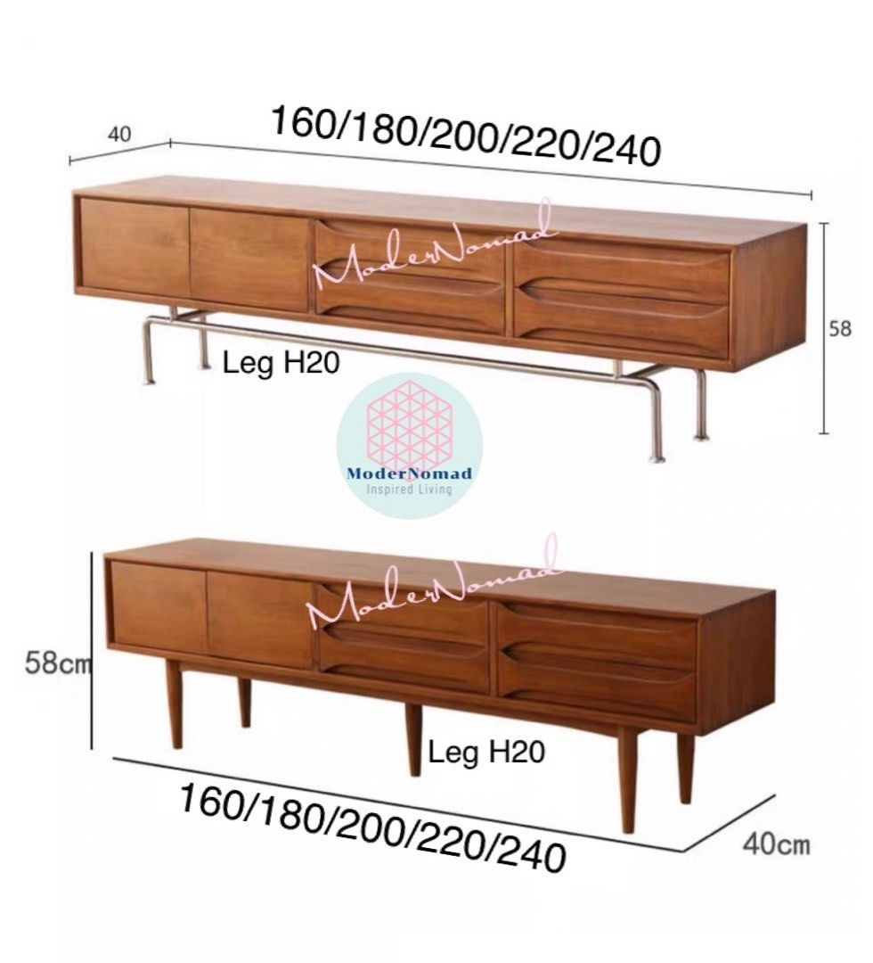 TVConsole TV Cabinet Buffet Table Sideboard TV Vintage Style Cupboard ...