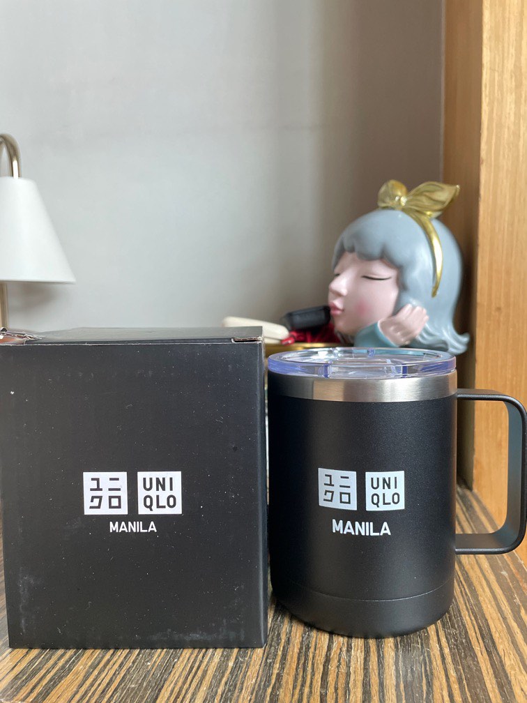 Uniqlo black stainless mug, Furniture & Home Living, Kitchenware ...