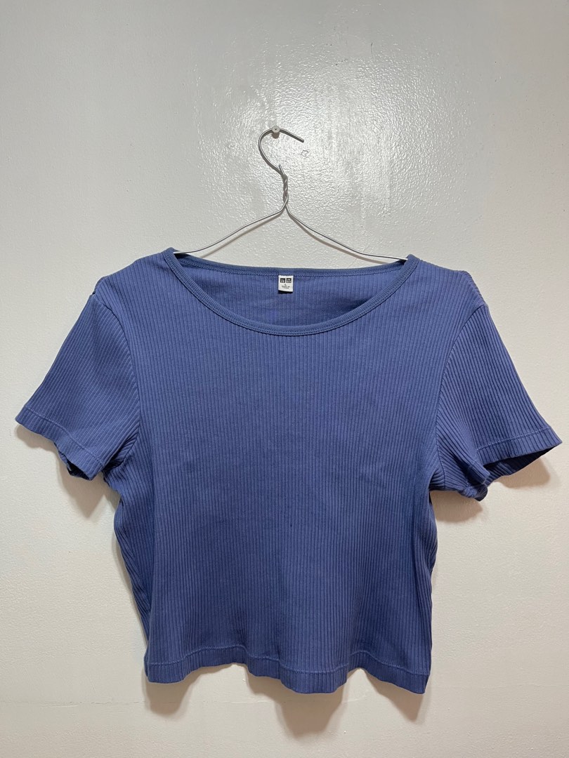 UNIQLO Ribbed Crop Top - READ DESCRIPTION., Women's Fashion, Tops ...