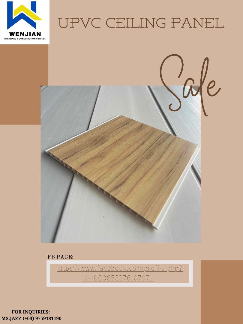 UPVC CEILING PANEL AND WPC WALL CLADDING, Furniture & Home Living, Home Improvement ...