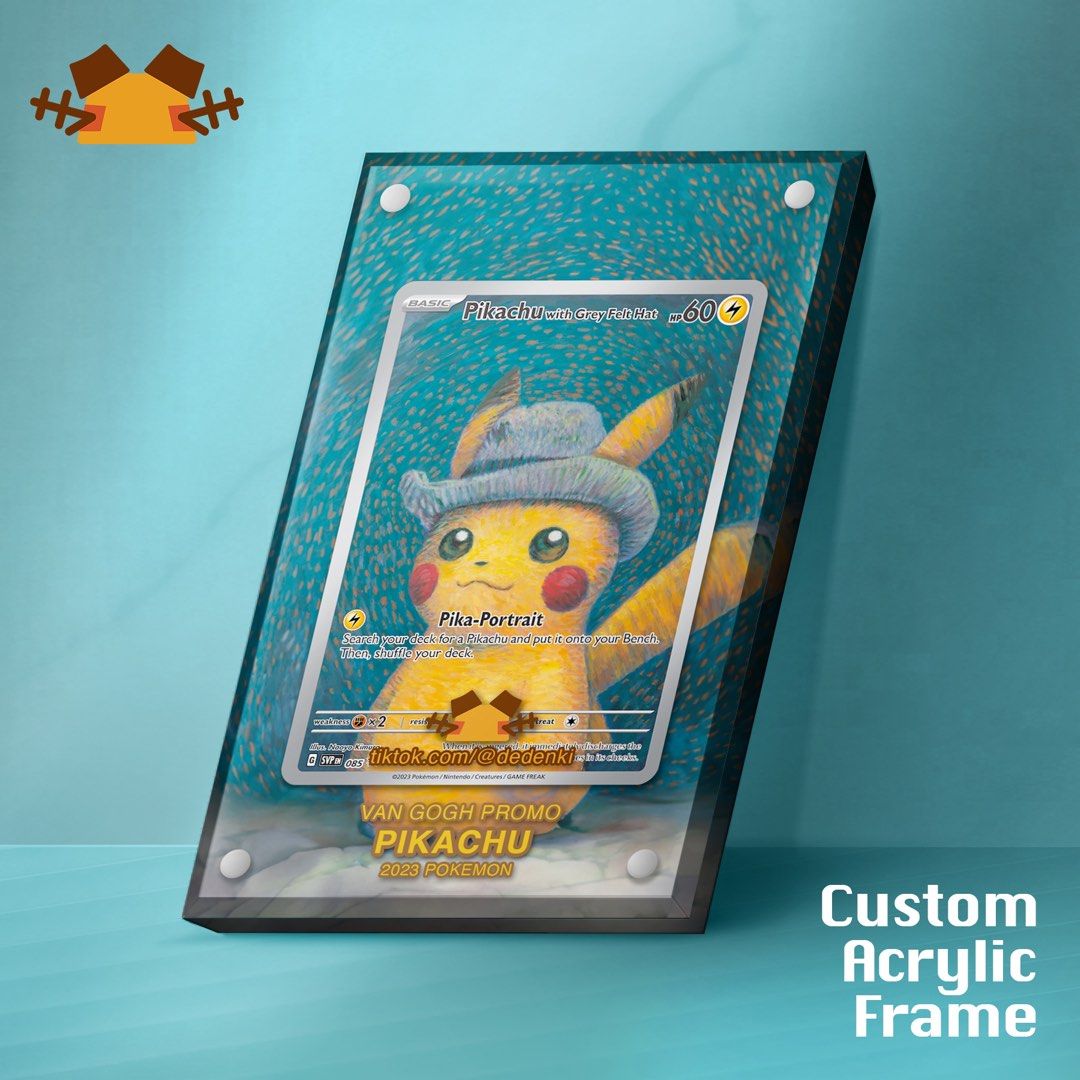 Van Gogh Pikachu Custom Card Frame, Hobbies & Toys, Toys & Games on ...