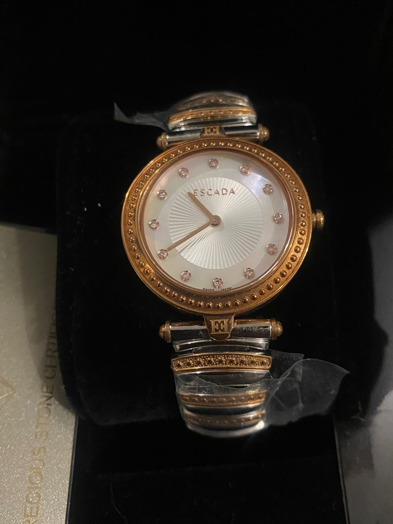 Vanessa escada silver & bronze watch, Luxury, Watches on Carousell