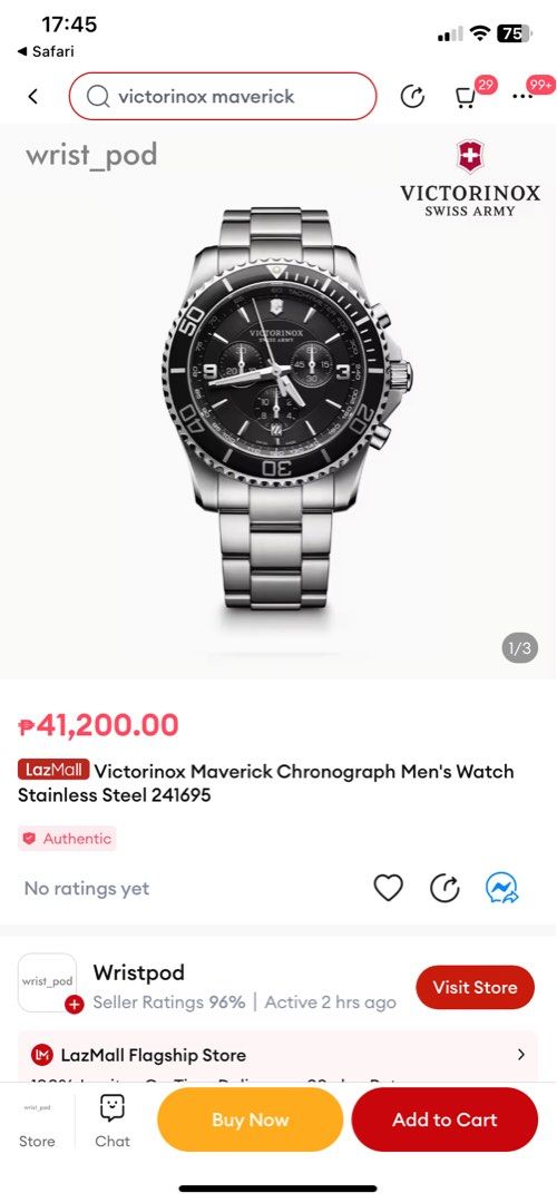 Victorinox Maverick + extra straps, Men's Fashion, Watches ...