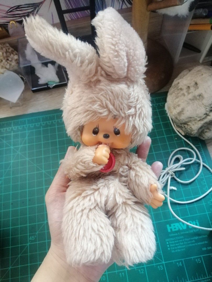 Vintage Sekiguchi Monchichi Rabbit stufftoy plushie, Hobbies & Toys ...
