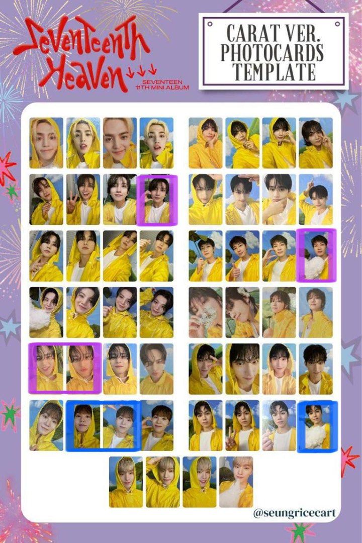 WTT Seventeen Svt Seventeenth Heaven Carat Album Binder Photocard PC ...