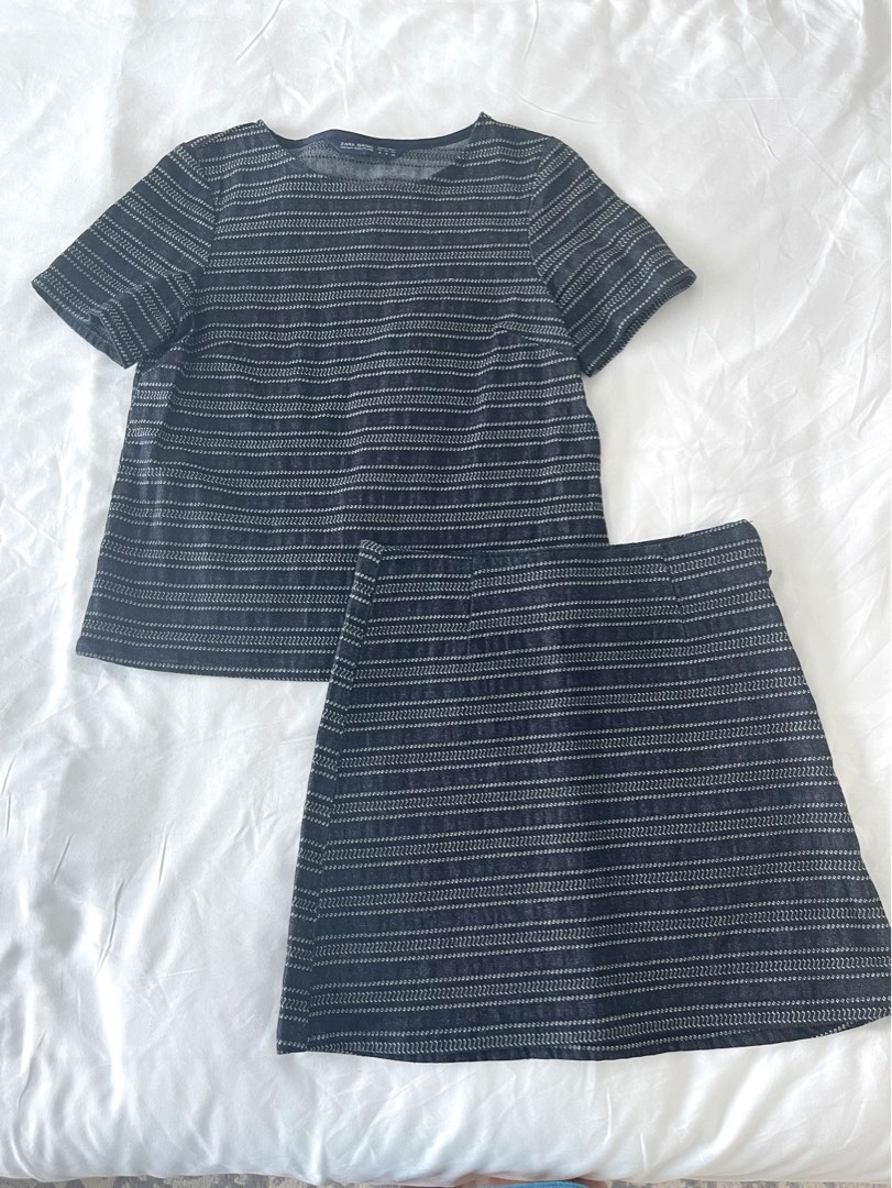 Zara denim set, Women's Fashion, Dresses & Sets, Sets or Coordinates on ...