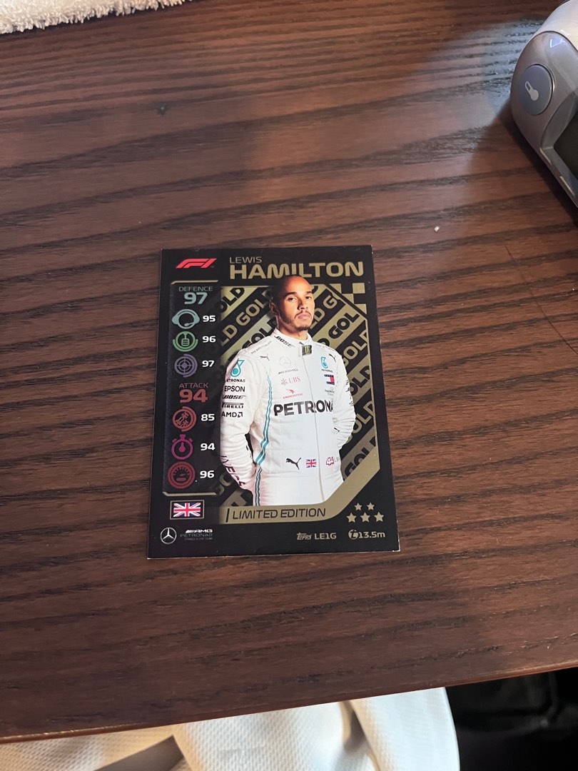 2021 Topps Turbo Attax Lewis Hamilton limited edition gold, Hobbies ...