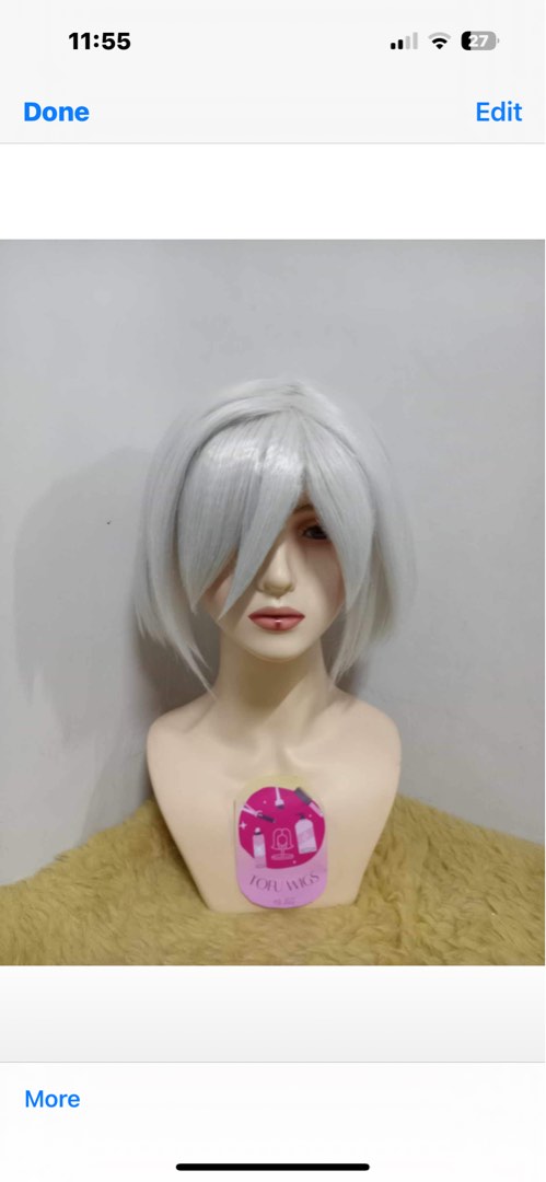 2B manmei wig styled crimped nier automata cosplay wig, Women's Fashion ...