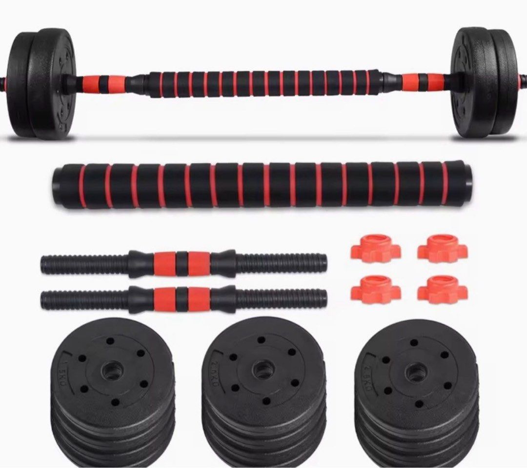 40kg plastic dumbbell set, Sports Equipment, Exercise & Fitness ...
