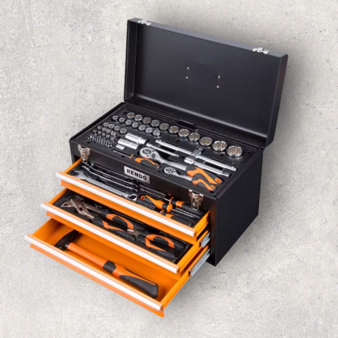 86pc Tool Chest Set, Comprehensive tool kit with tool storage units ...