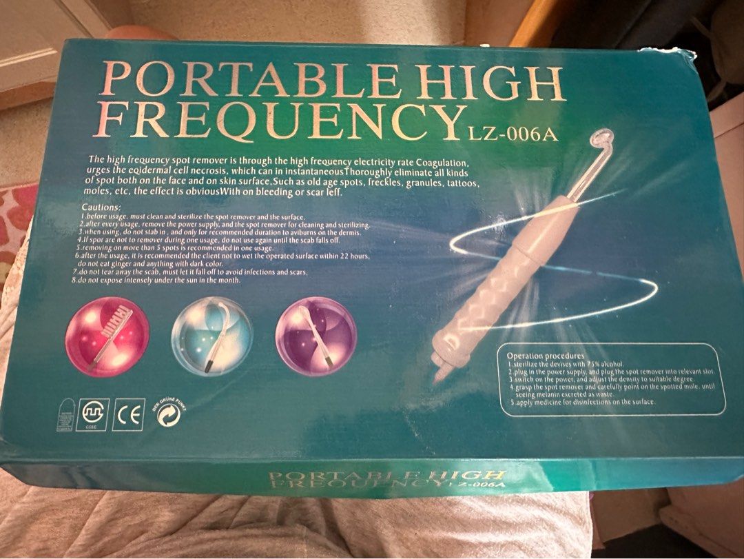 歐洲牌子 高能量電流美容儀器 對付 暗瘡 玫瑰痤瘡 尤其有效 portable high frequency LZ-006A, 美容＆個人護理 ...