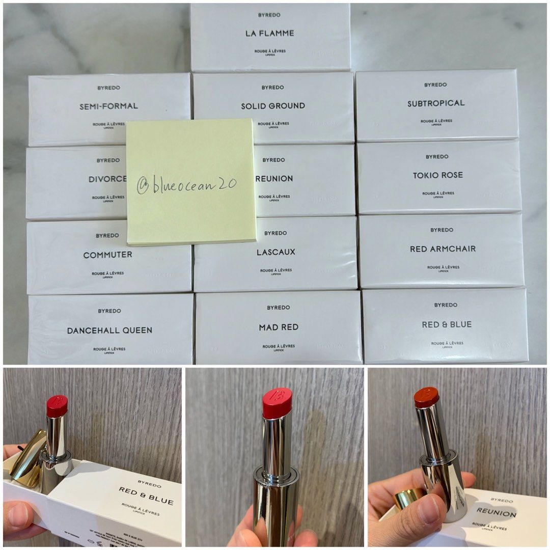[意大利製] 臨期減價Byredo唇膏 lipstick 多色選 正版 , 美容＆個人護理, 健康及美容 - 皮膚護理, 化妝品 ...