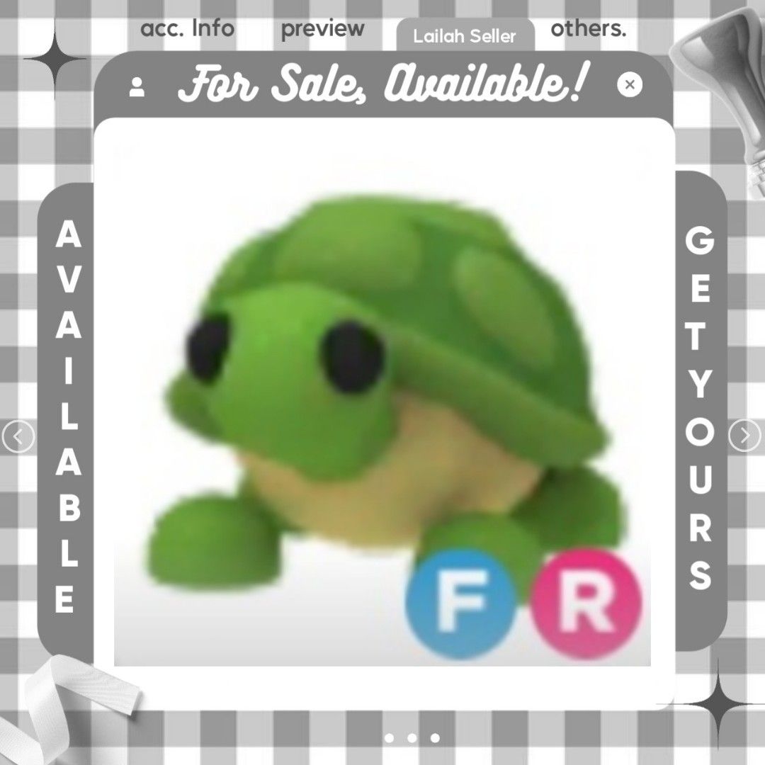 Adopt me |FR Turtle |Legendary pet| Roblox, Hobbies & Toys, Toys ...