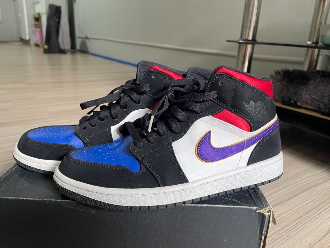 Air Jordan 1 Mis SE ‘Rivals’ (Top 3 Lakers), Men's Fashion, Footwear ...