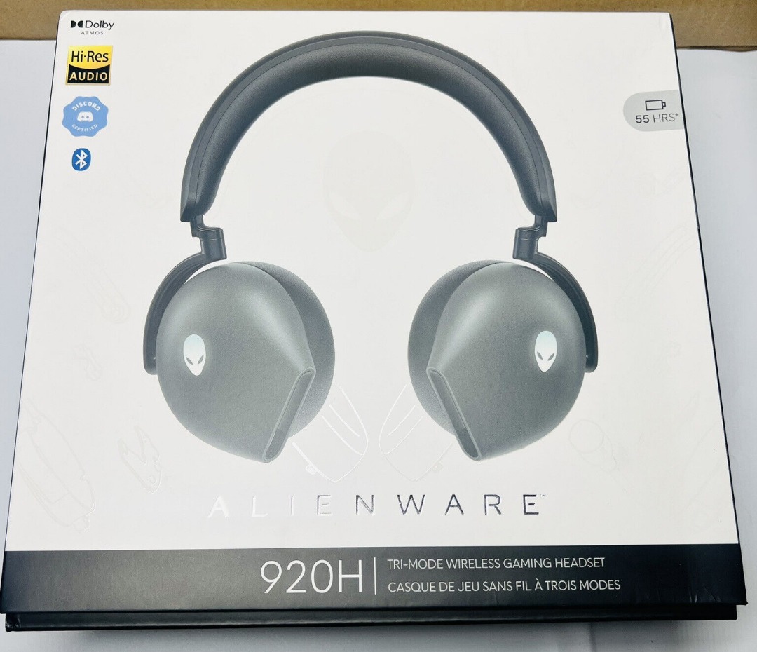 ALIENWARE TRI-MODE WIRELESS GAMING HEADSET AW920H DARK SIDE OF THE MOON ...