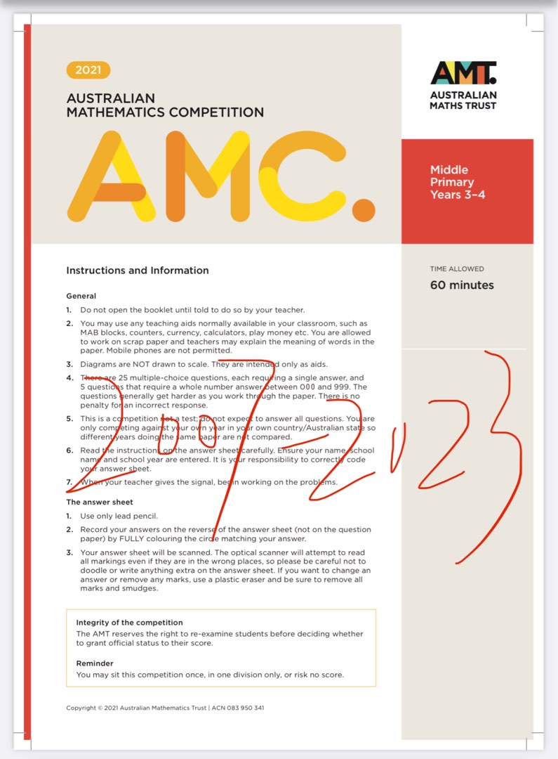 Australia mathematics competition AMC past year papers, Hobbies & Toys ...