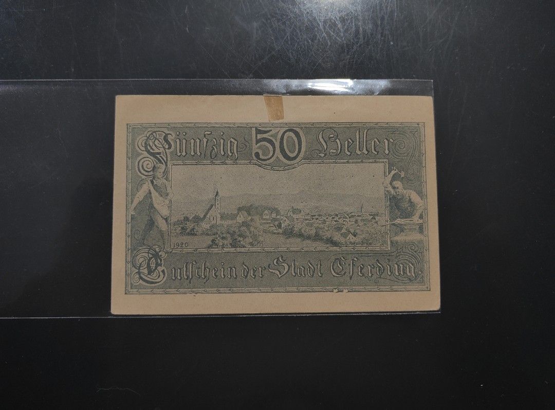 Austria Notgeld 1919 50 Heller Banknote Currency AU, Hobbies & Toys ...