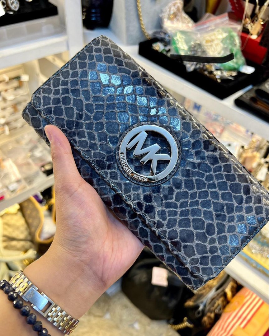 Auth MK long wallet, Luxury, Bags & Wallets on Carousell