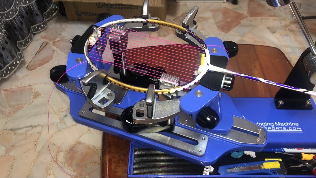 Badminton Tennis Stringing Machine Yonex Lining Victor Portable Drop Weight AEF, Sports ...