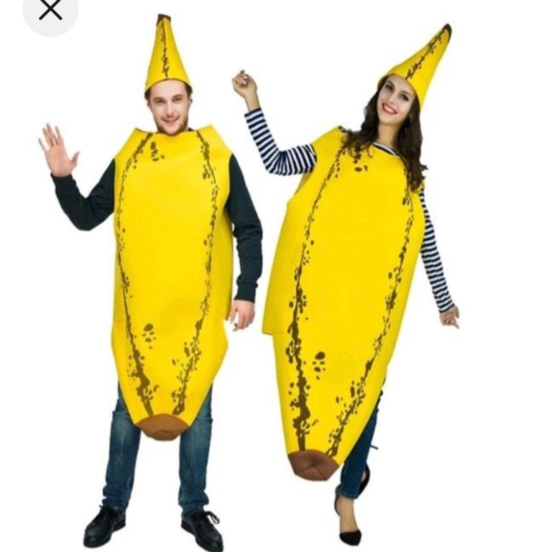 Banana Costume, Men's Fashion, Tops & Sets, Sets & Coordinates on Carousell