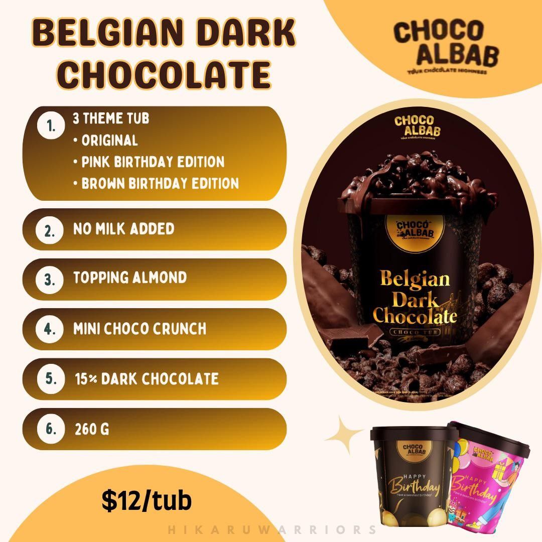 Belgium Dark Chocolate Choco Albab, Food & Drinks, Packaged & Instant ...